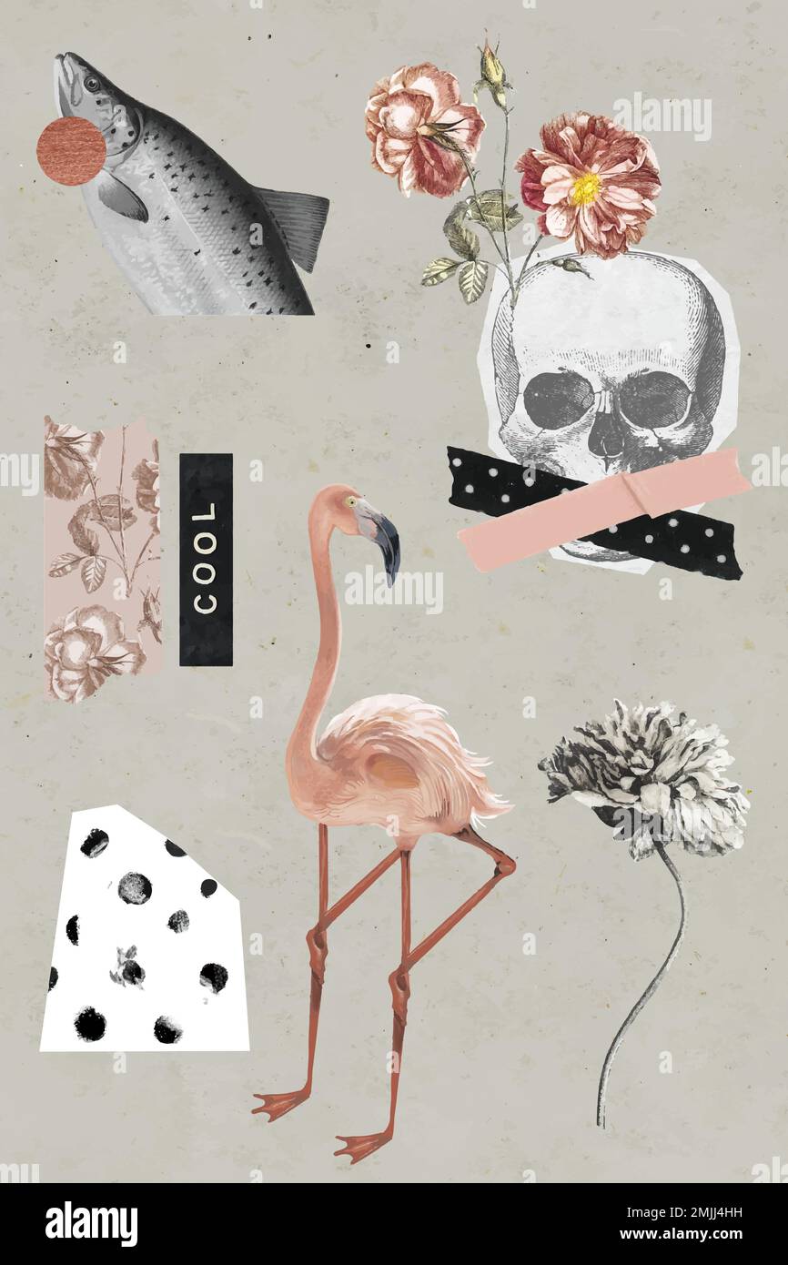 Vintage and cool sticker set vector Stock Vector Image & Art - Alamy