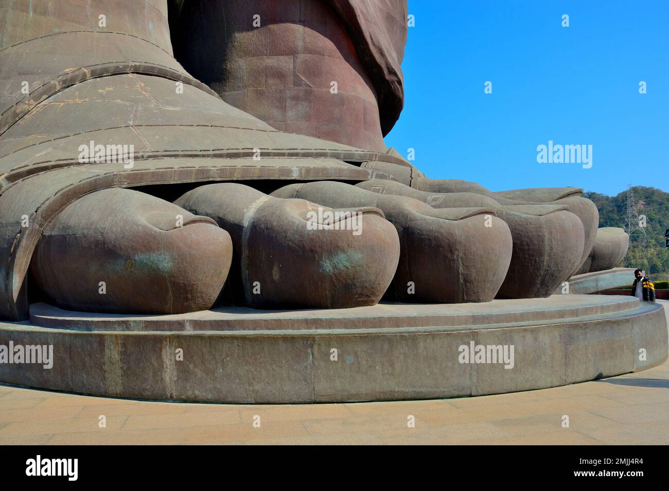 Partial view of Statue Of Unity, colossal statue of Vallabhbhai Patel, tallest statue in the ...