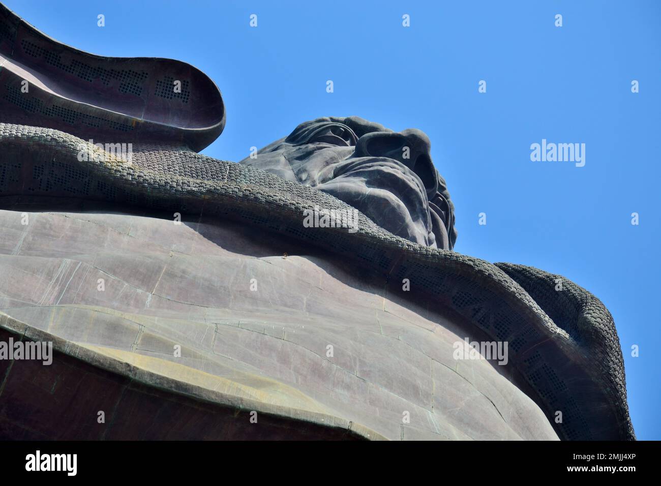 Partial view of Statue Of Unity, colossal statue of Vallabhbhai Patel, tallest statue in the ...