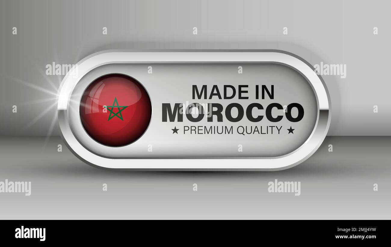 Made in Morocco graphic and label. Element of impact for the use you ...