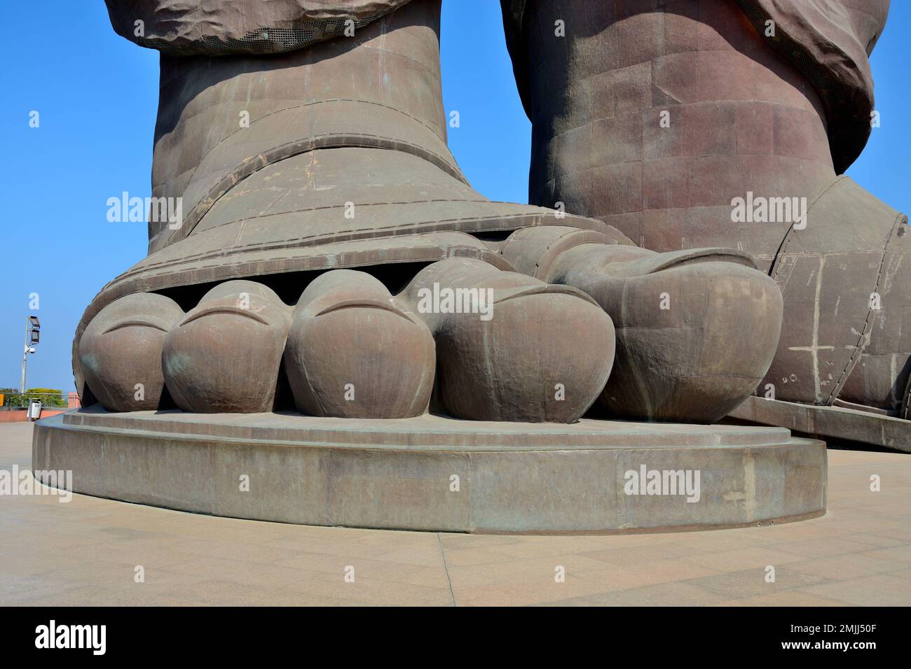 Partial view of Statue Of Unity, colossal statue of Vallabhbhai Patel, tallest statue in the ...