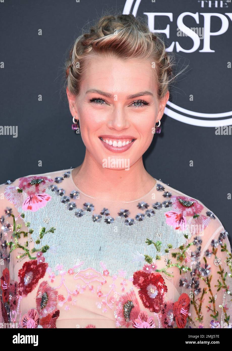 Olympic runner Colleen Quigley arrives at the ESPY Awards on Wednesday ...