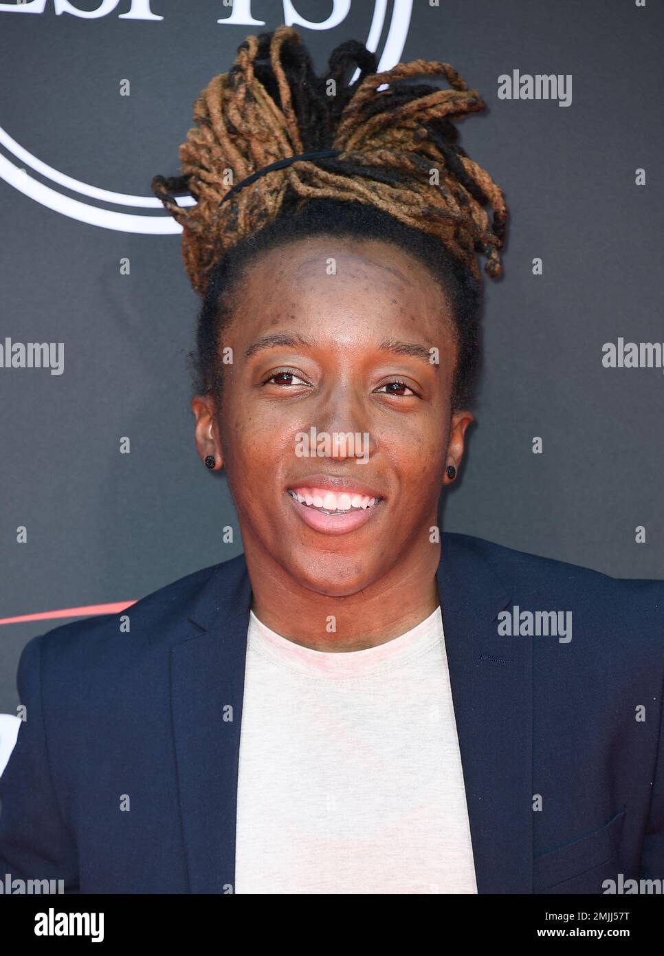 Kesha Smith arrives at the ESPY Awards on Wednesday, July 10, 2019, at ...