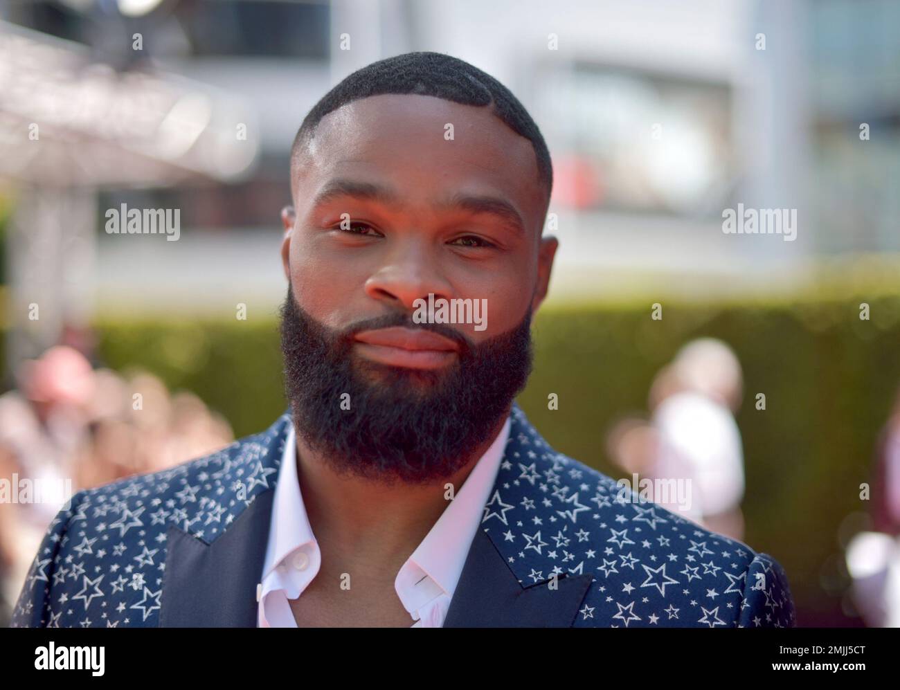 UFC fighter Tyron Woodley arrives at the ESPY Awards on Wednesday, July ...