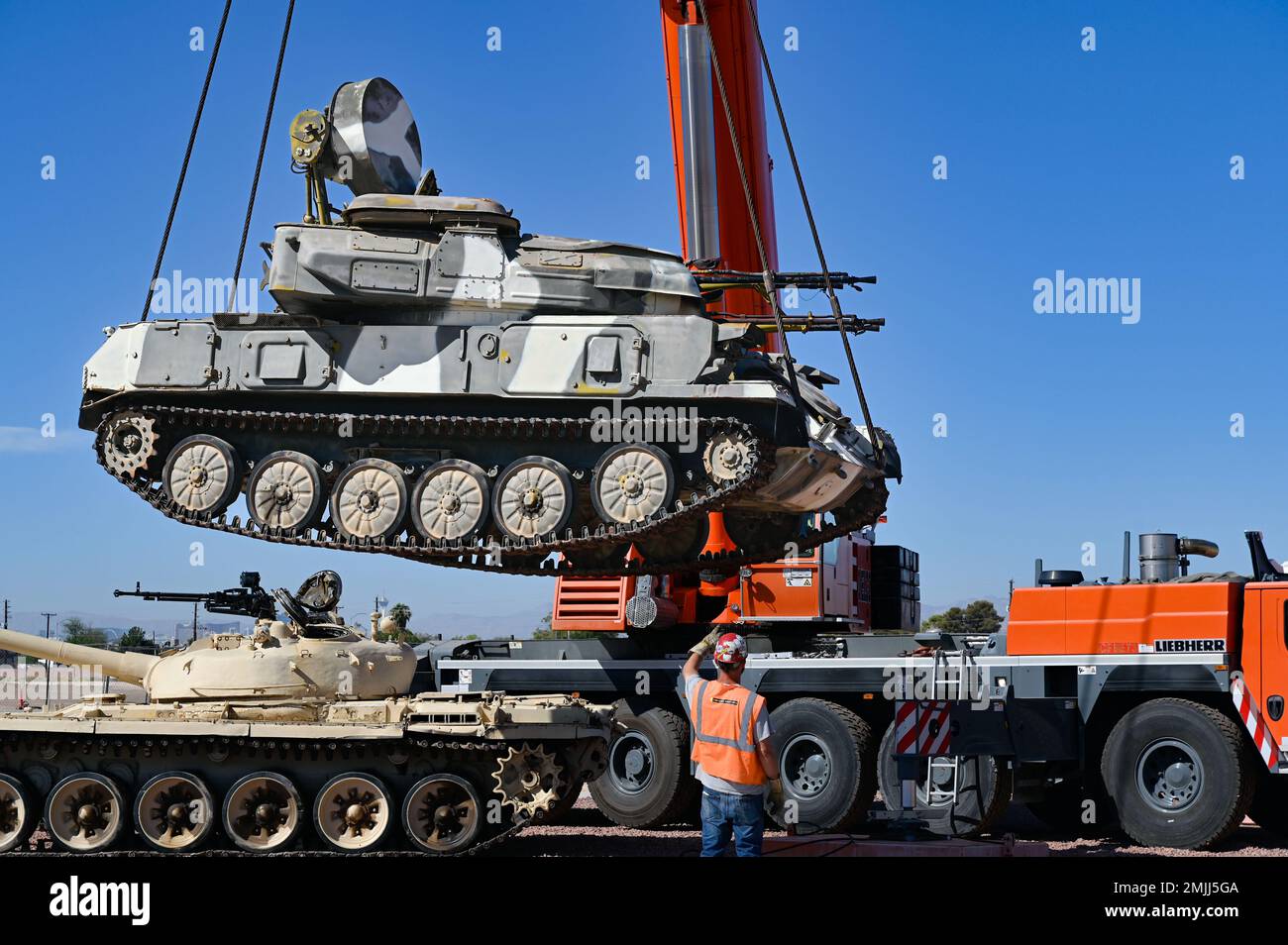 A ZSU-23-4 displayed at the Threat Training Facility (TTF) is being ...
