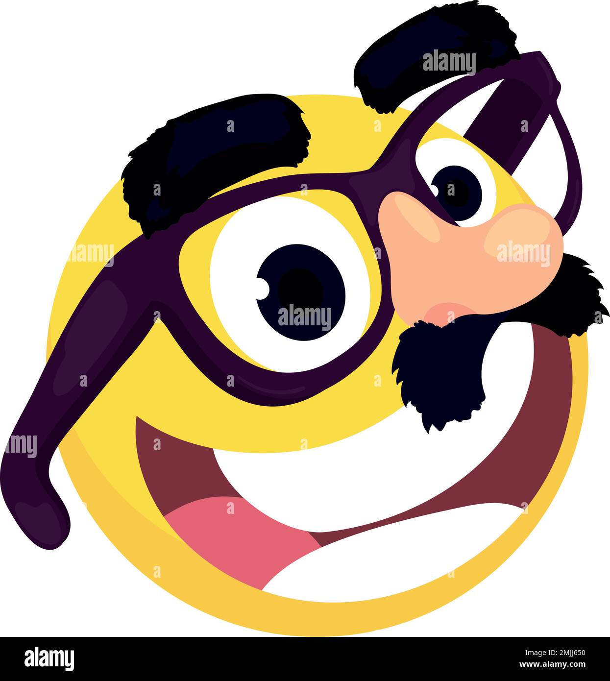 emoji with funny glasses Stock Vector Image & Art - Alamy