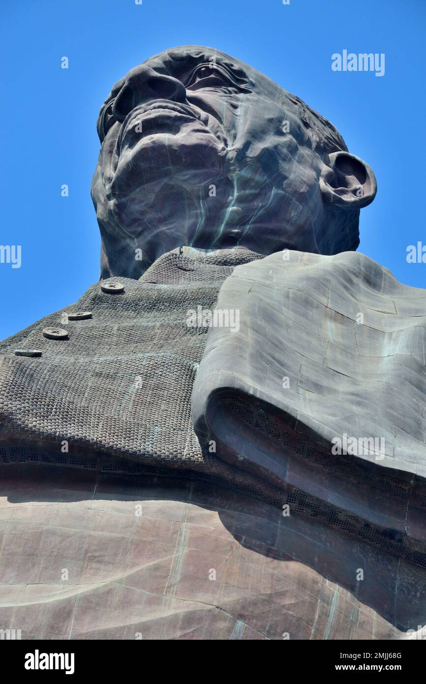 Partial view of Statue Of Unity, colossal statue of Vallabhbhai Patel, tallest statue in the ...