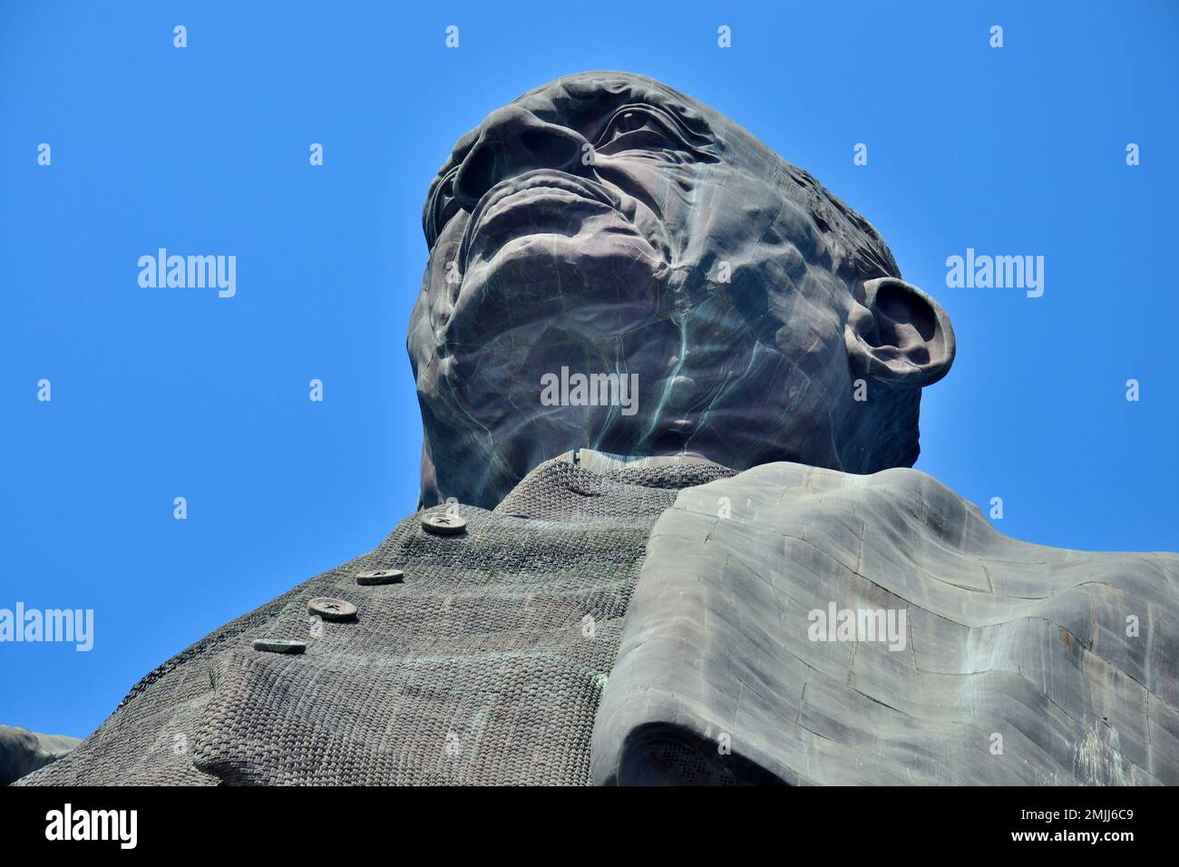 Partial view of Statue Of Unity, colossal statue of Vallabhbhai Patel, tallest statue in the ...