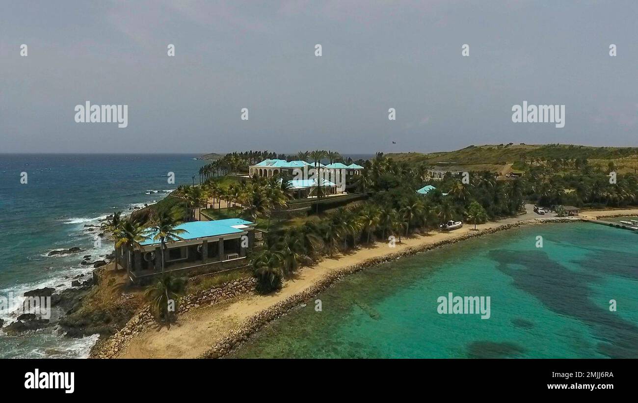 This Tuesday, July 9, 2019 video frame grab shows an aerial view of ...