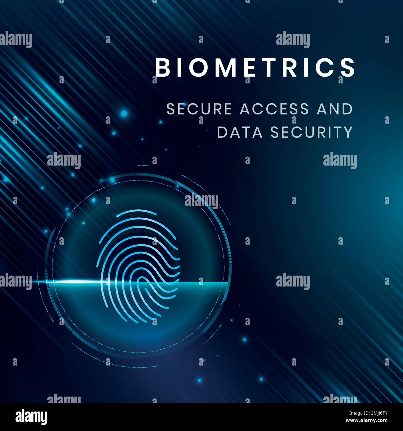 Biometrics Security Technology Template Vector With Fingerprint Scan Stock Vector Image And Art