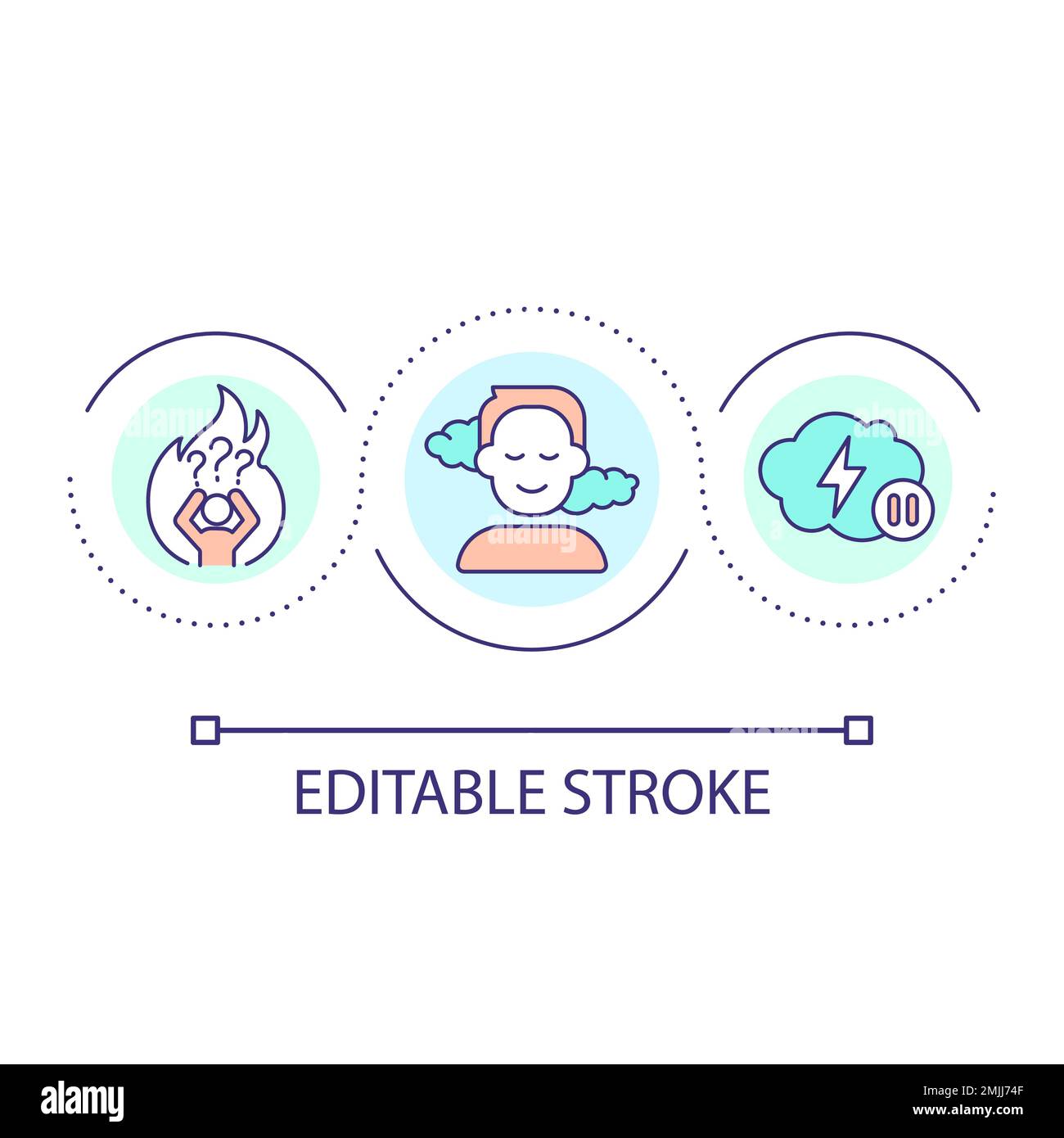 Dealing with panic attack loop concept icon Stock Vector Image & Art ...