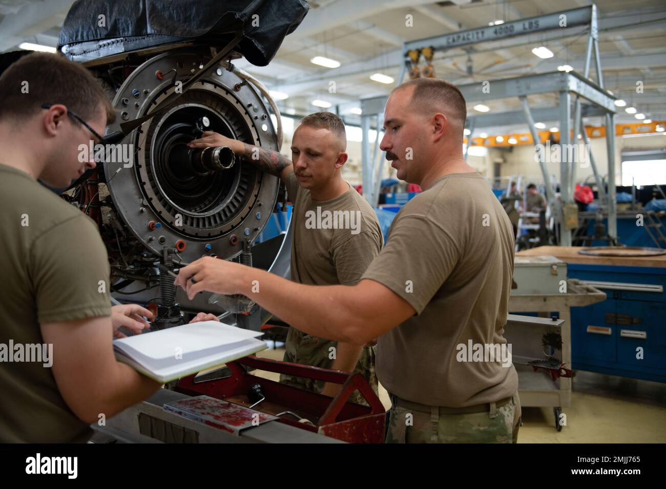 Airmen assigned to the 18th Component Maintenance Squadron collect ...