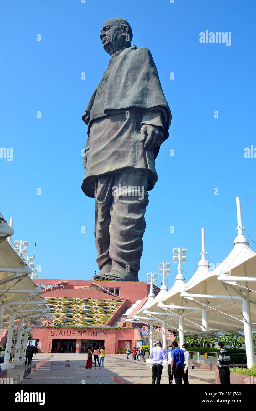 Statue Of Unity, colossal statue of Vallabhbhai Patel, tallest statue in the world, located in ...