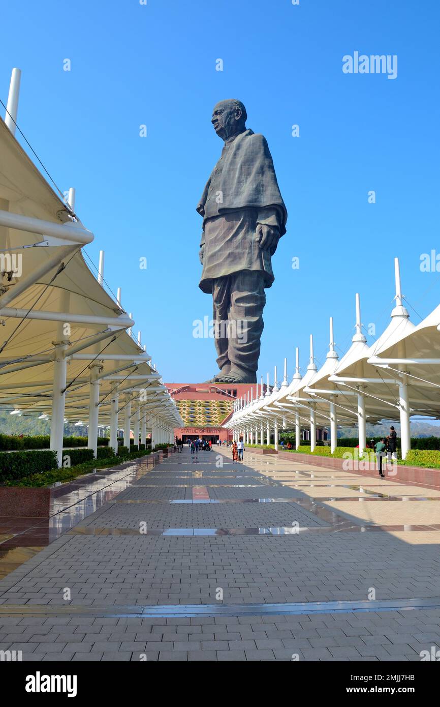 Statue Of Unity, colossal statue of Vallabhbhai Patel, tallest statue in the world, located in ...