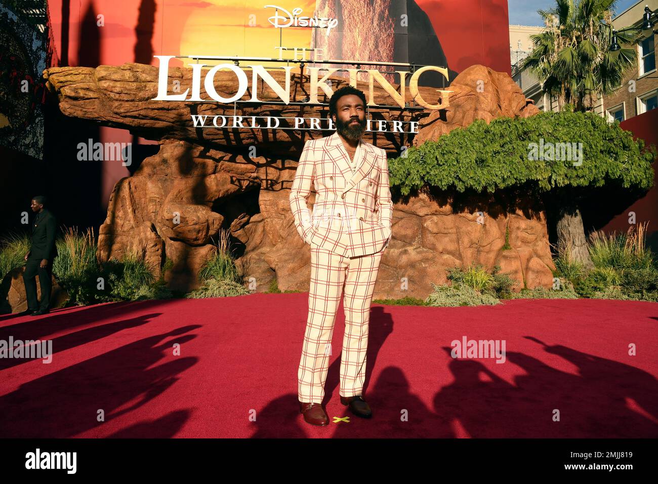 Donald Glover, a cast member in "The Lion King," poses at the premiere ...