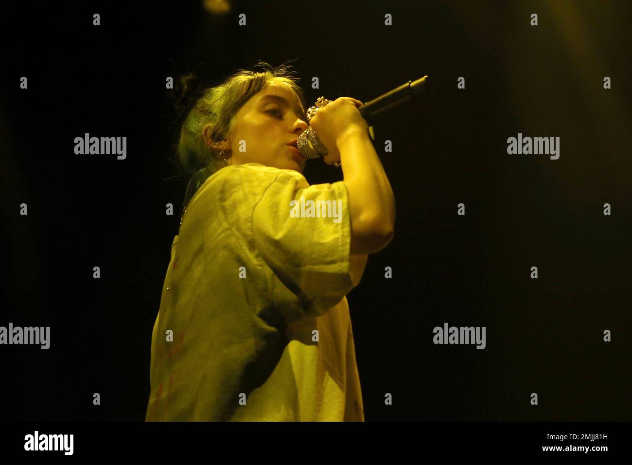 Billie Eilish performs live on stage at the Shrine Auditorium and Expo ...