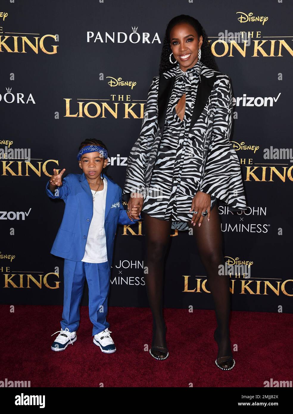 Kelly Rowland and her son Titan arrive at the world premiere of "The ...
