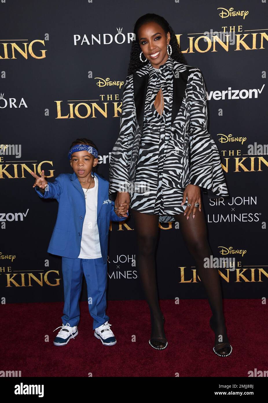 Kelly Rowland and her son Titan arrive at the world premiere of "The ...