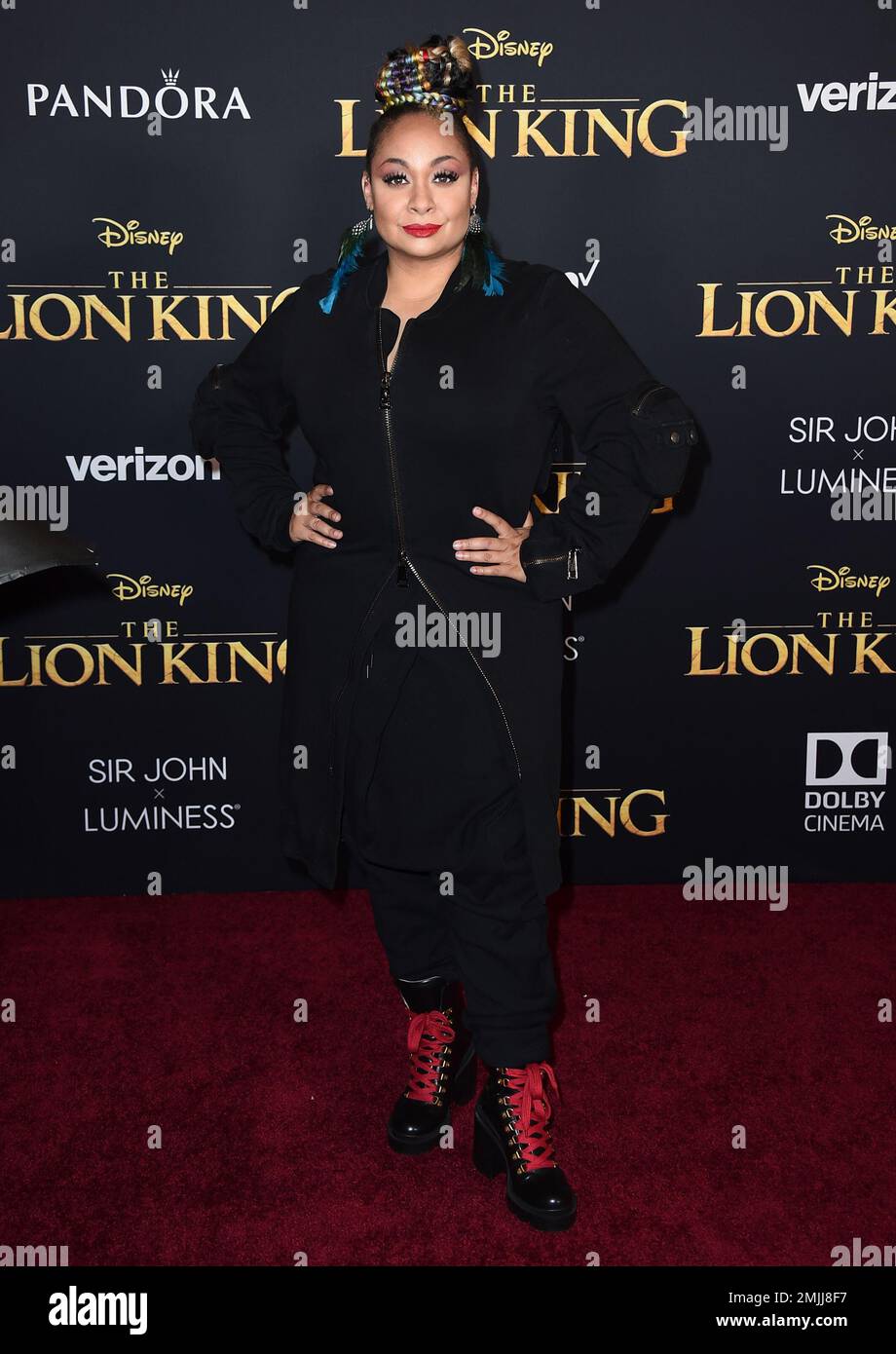 Raven-Symone arrives at the world premiere of "The Lion King" on ...
