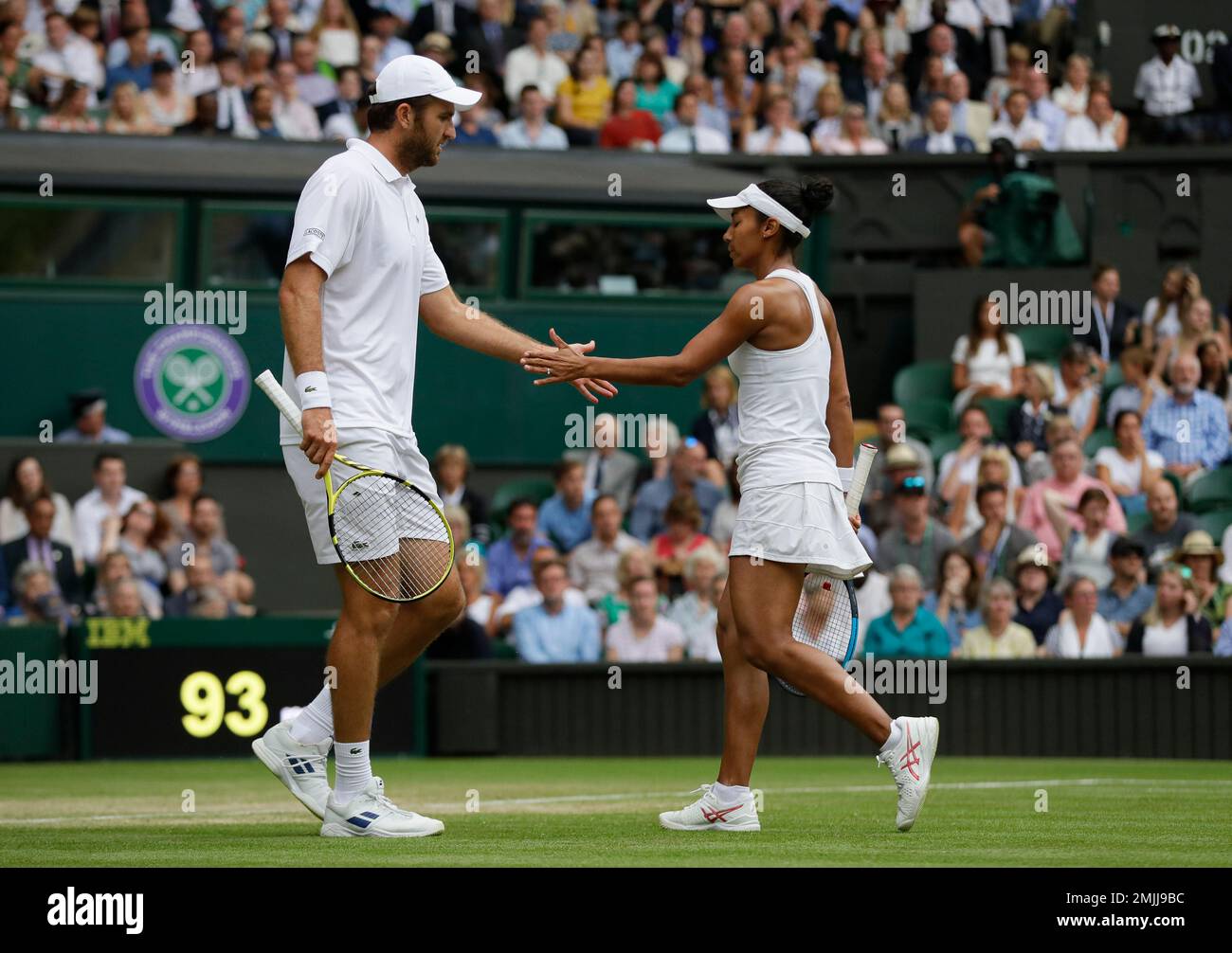 Fabrice Martin of France and Raquel Atawo of the United States touch ...