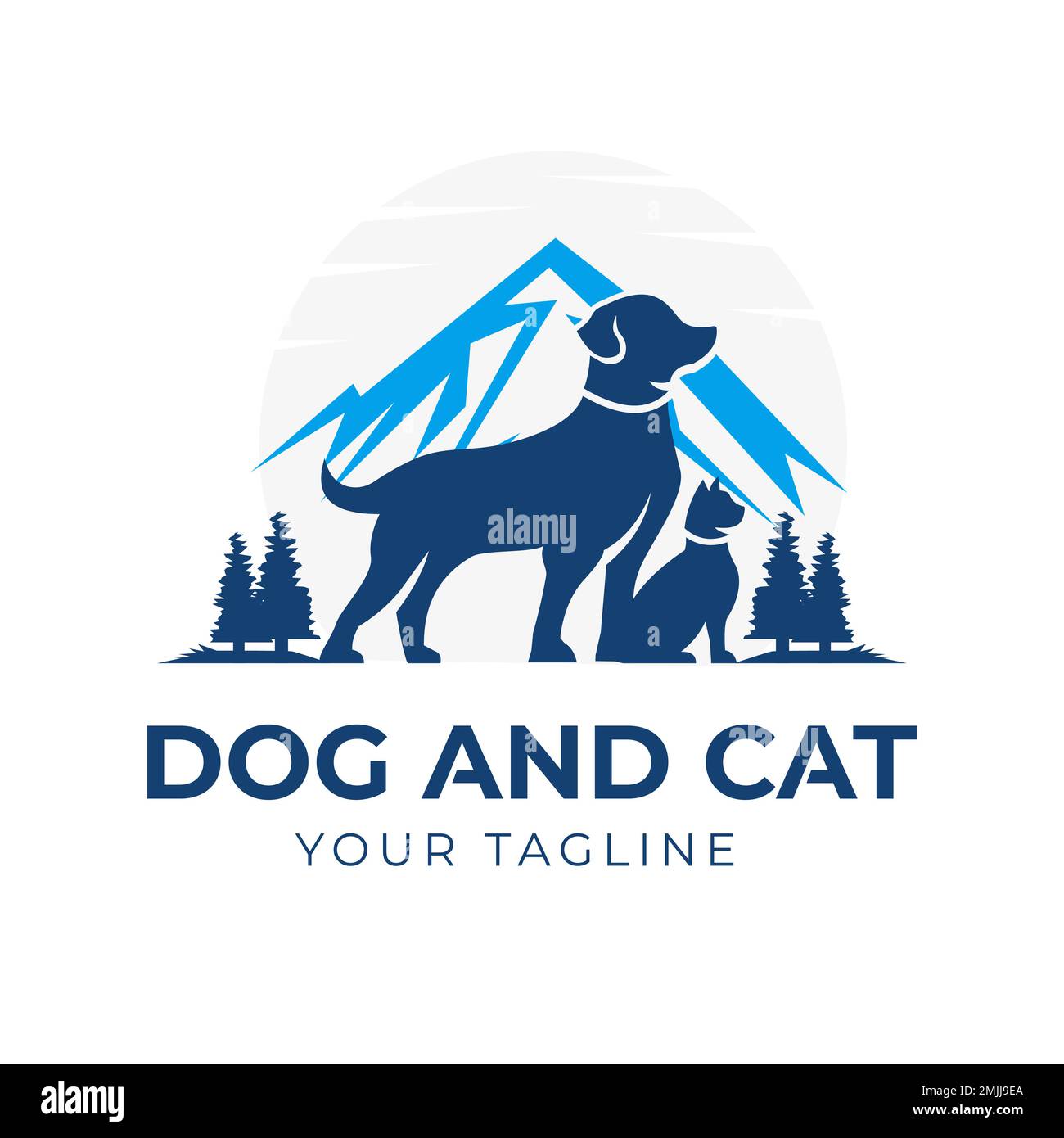 Dog and trees Stock Vector Images - Alamy