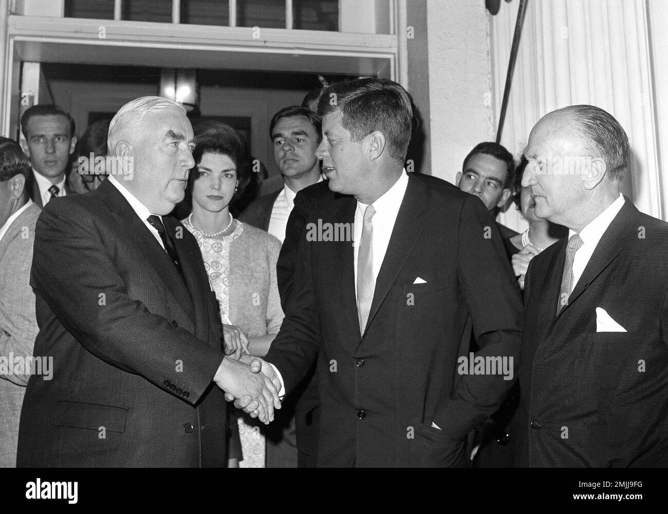 President John F. Kennedy bids Prime Minister Robert Menzies of ...