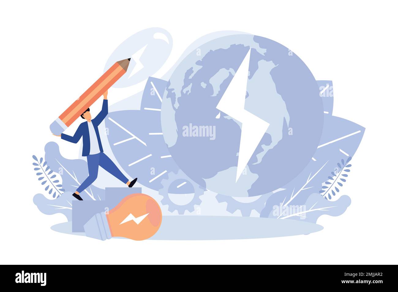 Circular economy illustration. Sustainable economic growth with ...