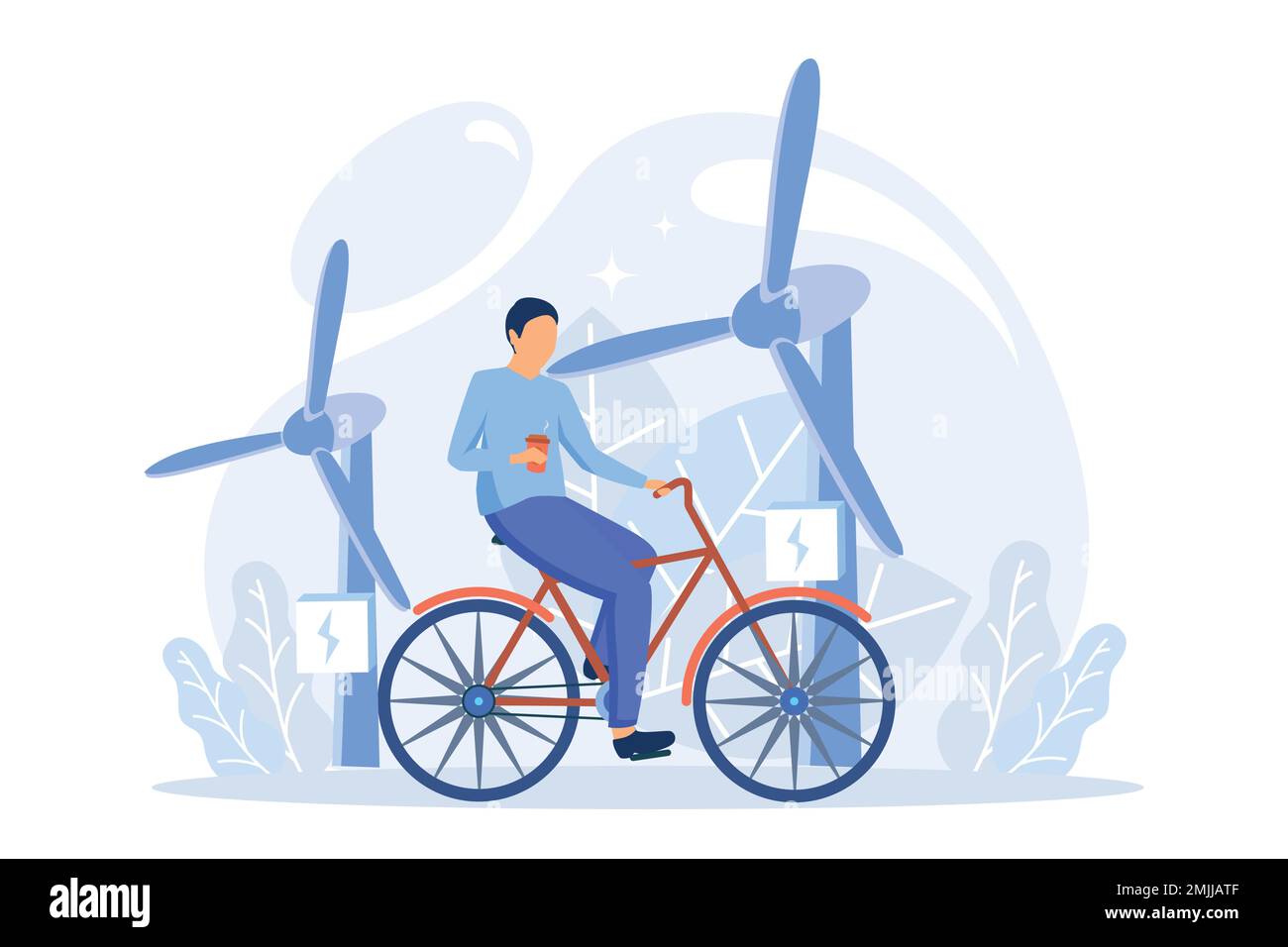 Circular economy illustration. Sustainable economic growth with ...