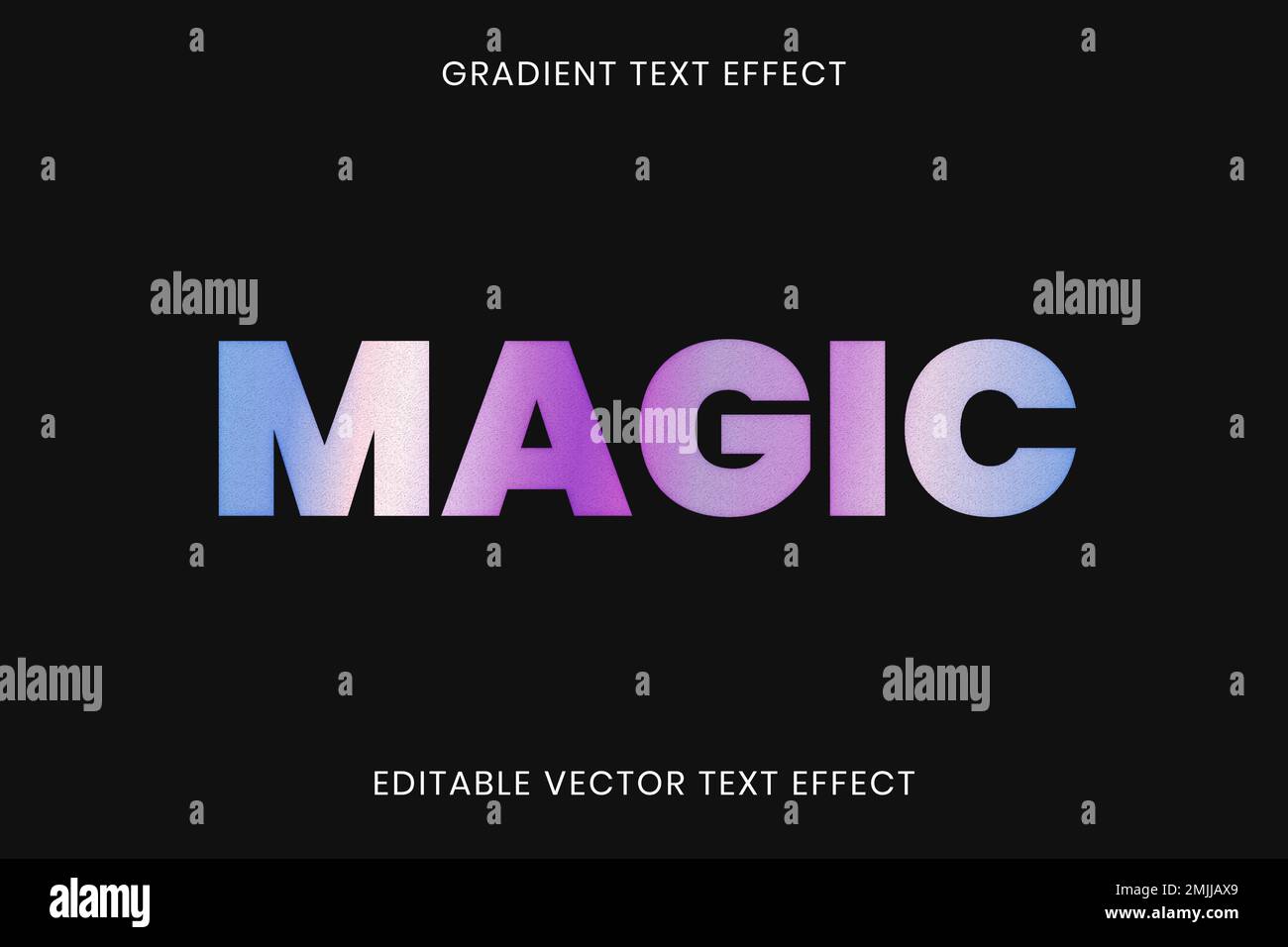 Gradient colorful text effect vector editable template Stock Vector Image & Art - Alamy