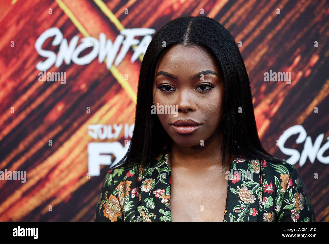Asjha Cooper, a cast member in the FX series "Snowfall," poses at the ...