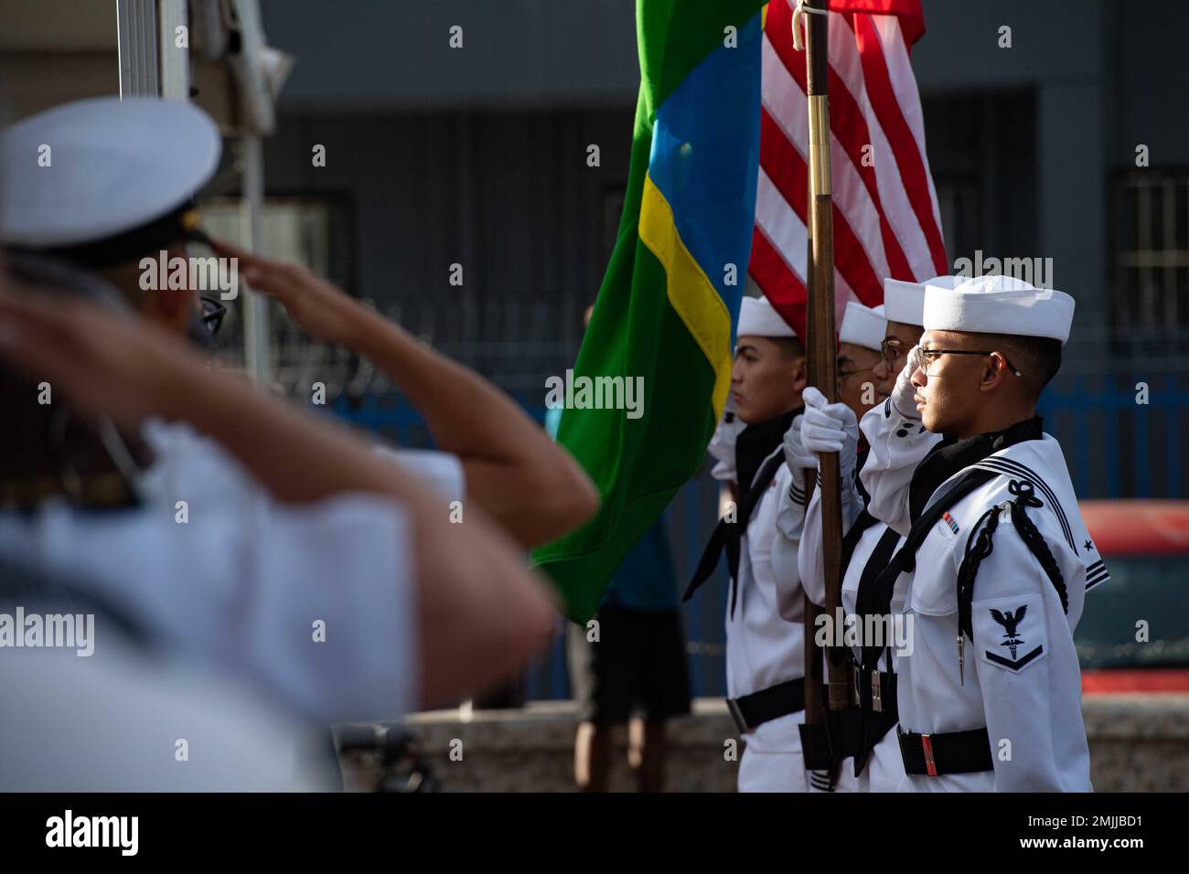 HONIARA, Solomon Islands (Aug. 30, 2022) — U.S. Navy Sailors parade the ...
