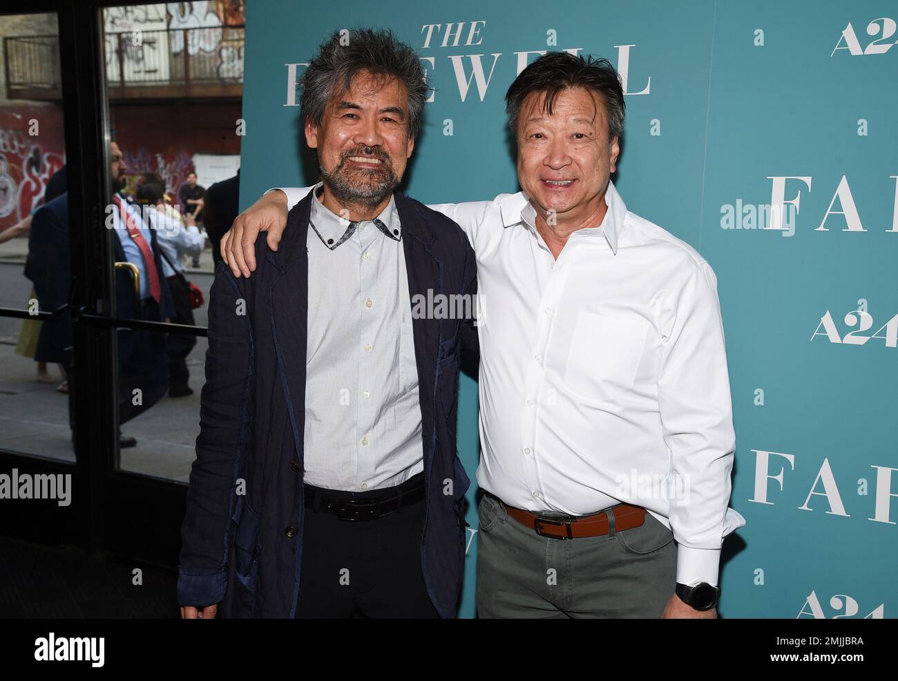 Playwright Henry David Hwang, left, and actor Tzi Ma attend a special ...