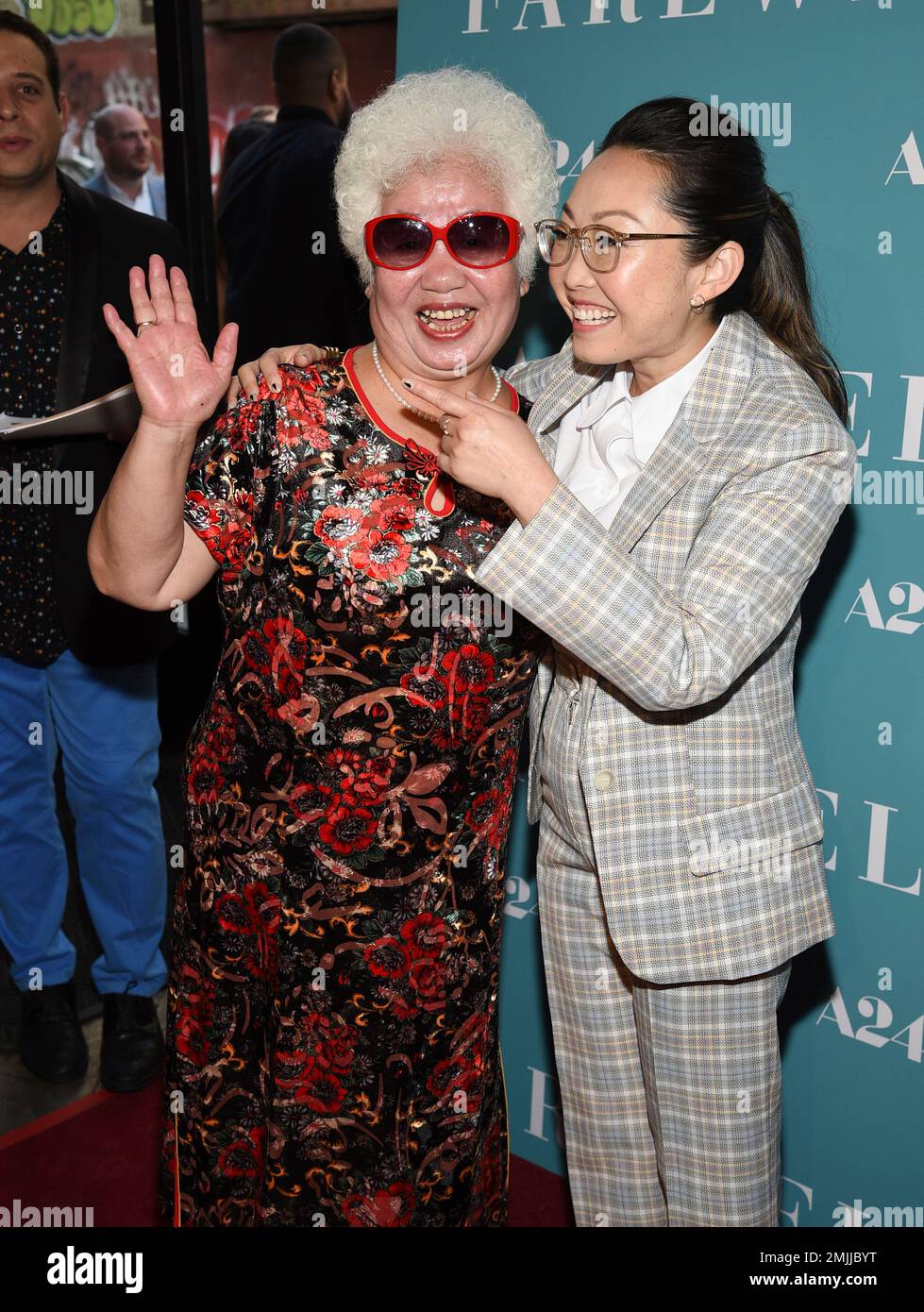Actress Hong Lu, left, poses with writer-director Lulu Wang at a ...