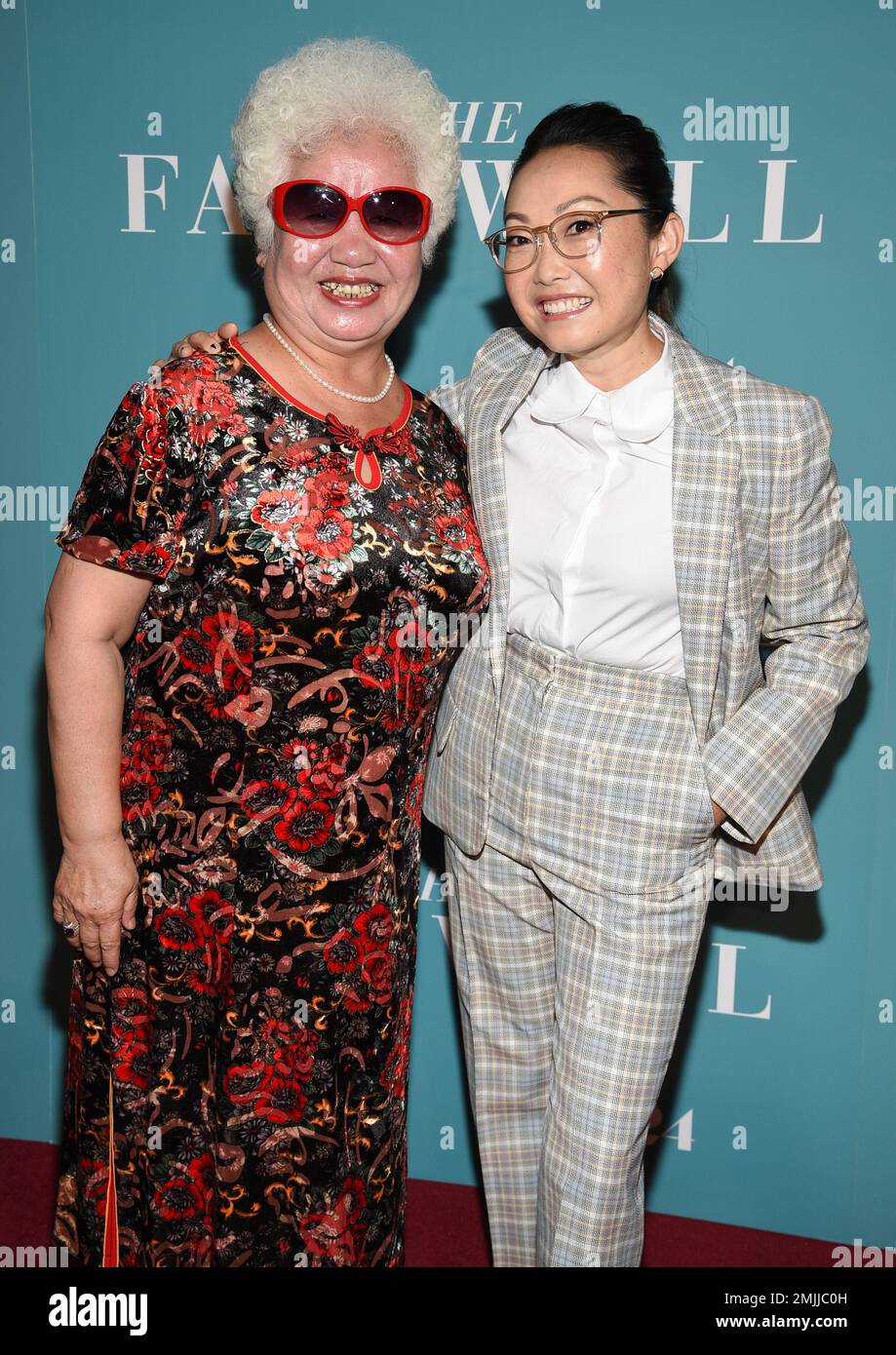 Actress Hong Lu, left, poses with writer-director Lulu Wang at a ...