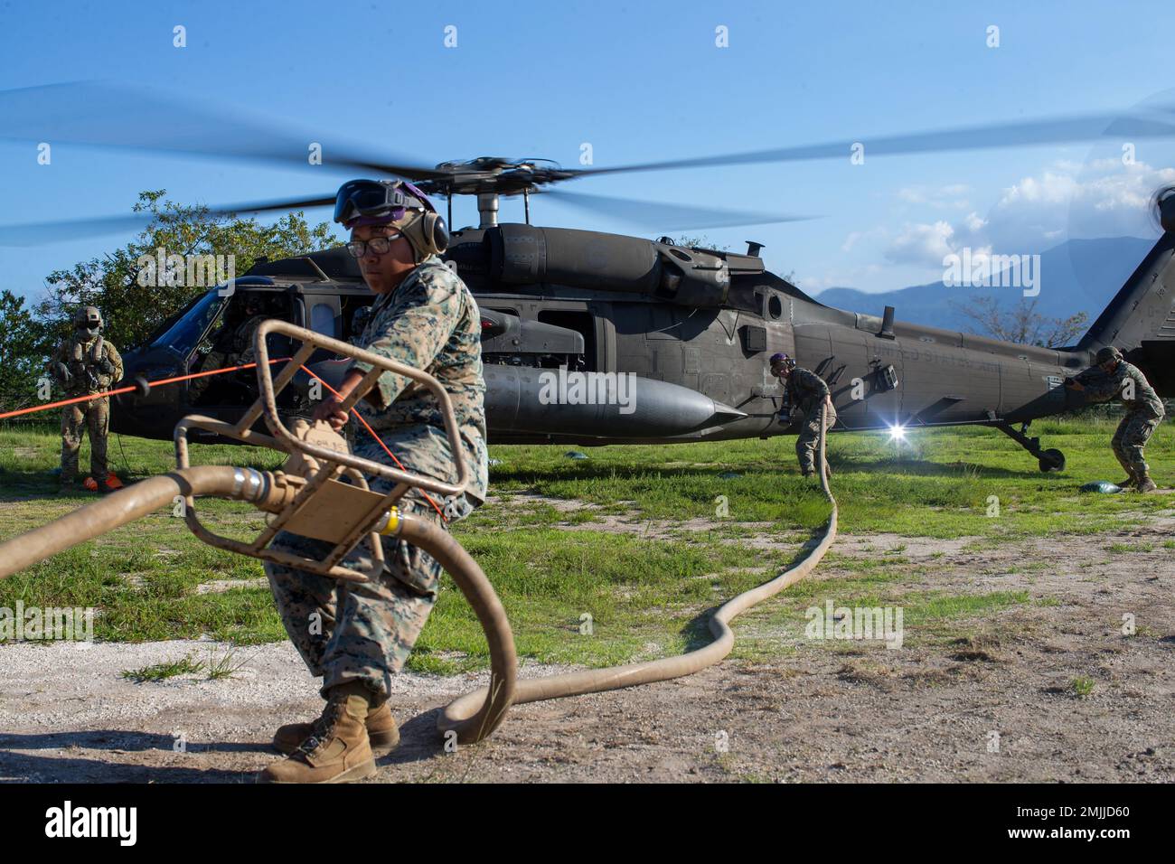 U.S. Marine Corps Sgt. Jeobani MartinezAntonio, a bulk fuel specialist ...