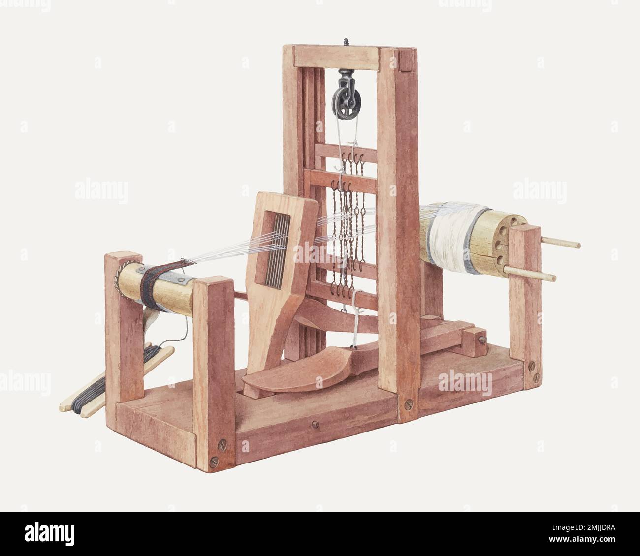 Shaker hand loom Stock Vector Images - Alamy