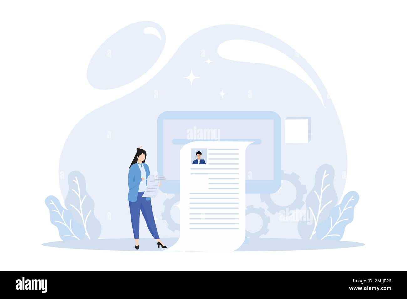 Business human resources concept. Businessman employee resume. Male ...