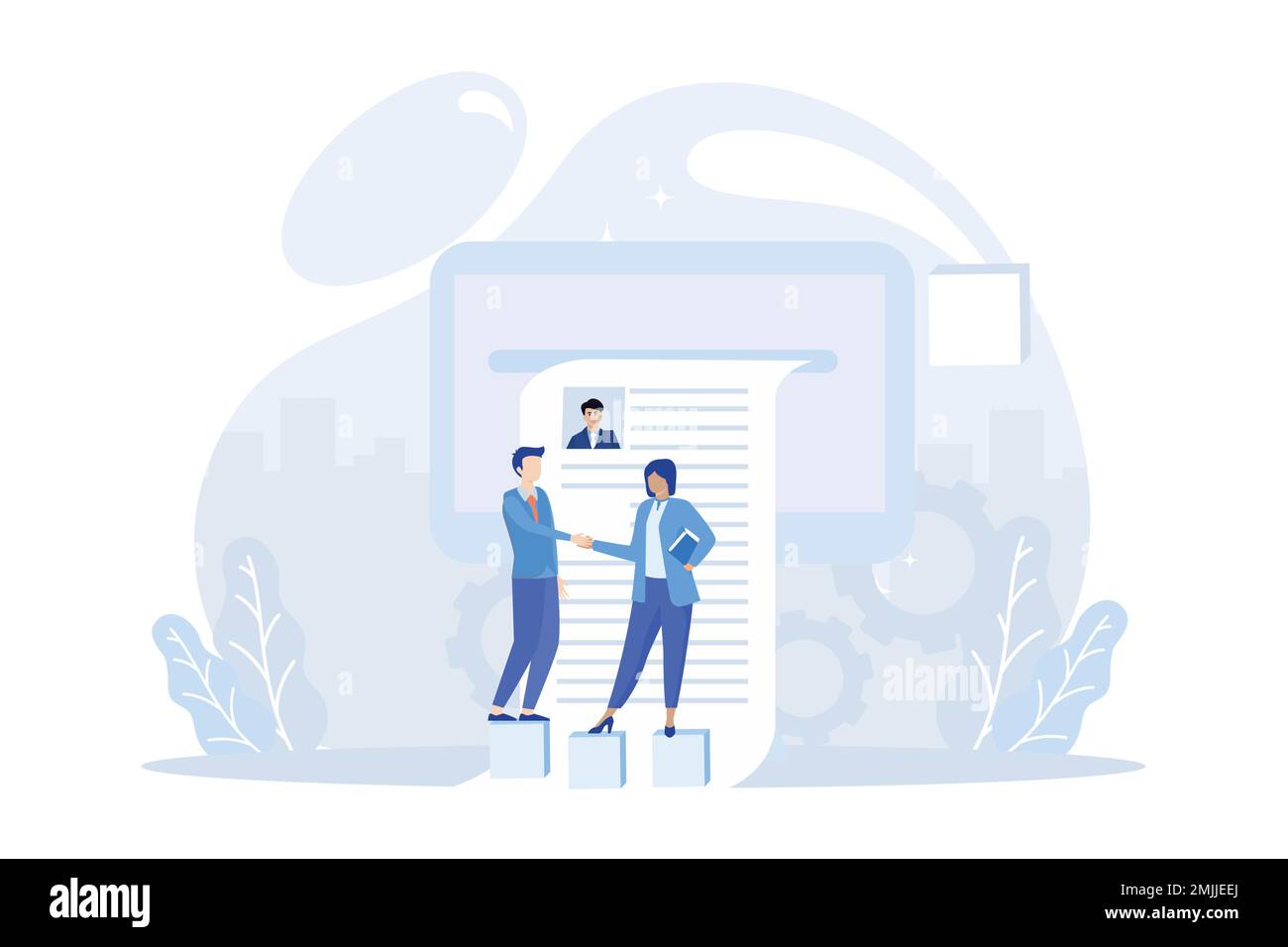 Business human resources concept. Businessman employee resume. Male ...