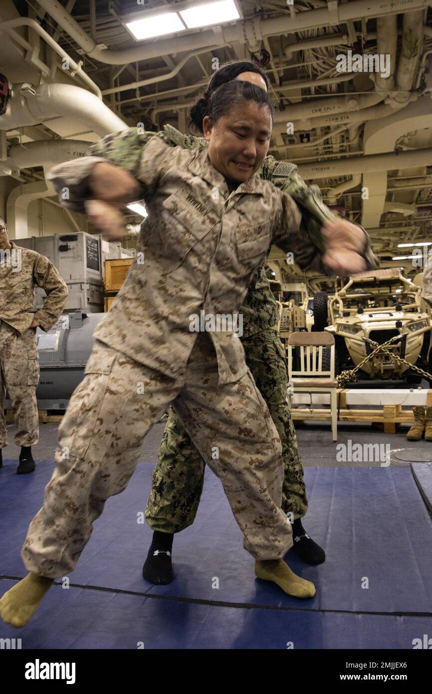 U.S. Navy Lt. Caolan Whitney, a battalion surgeon from Fleet Surgical ...