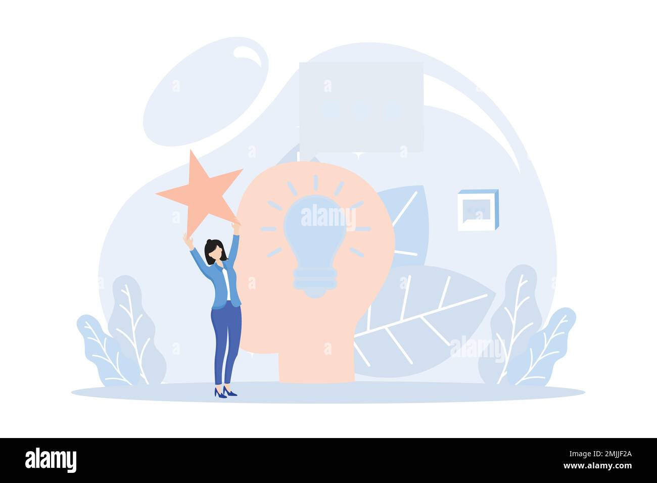 Self success and improvement illustration. Characters self-learning ...