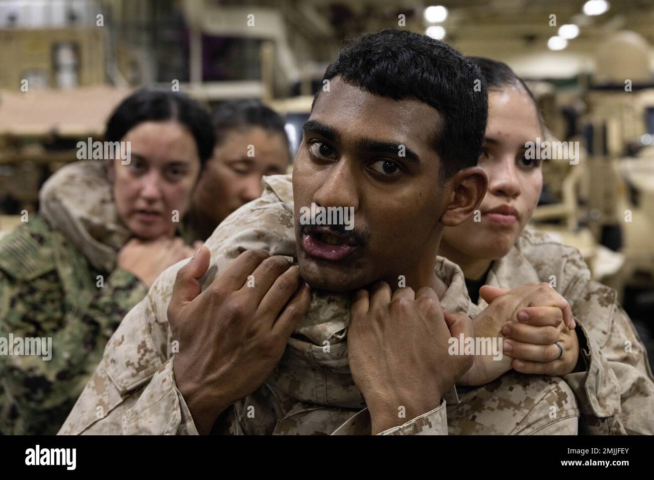 U.S. Marine Corps 1st Lt. Aaron Naraine, a communications officer ...