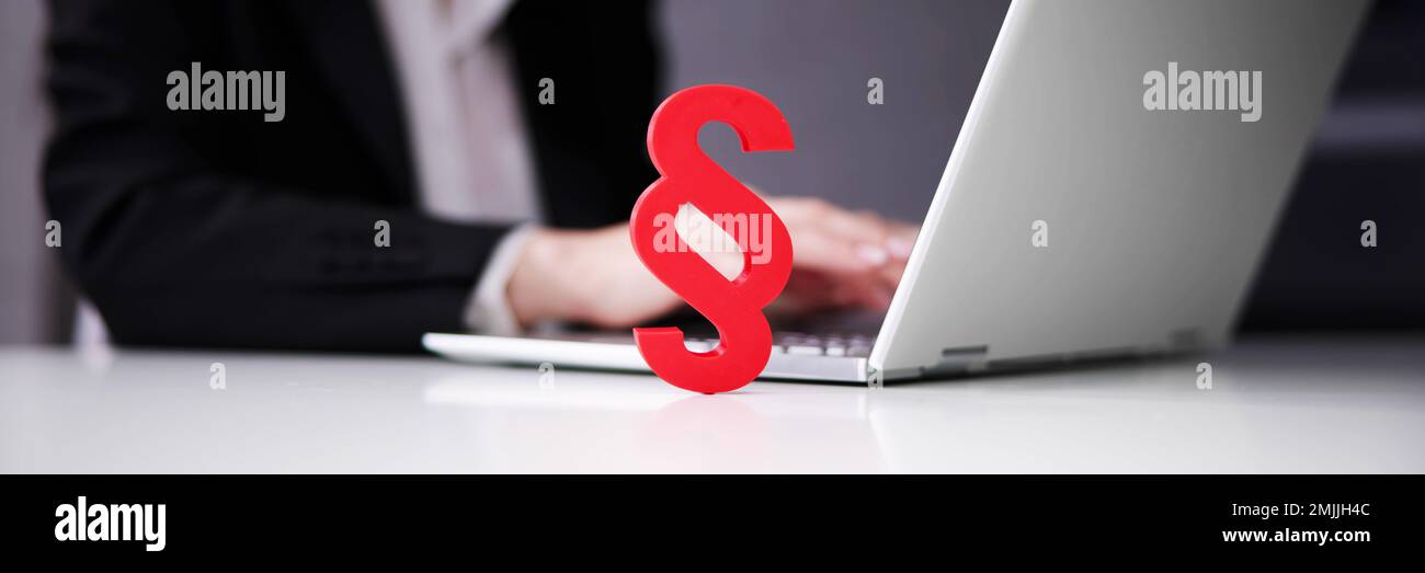 Paragraph Court Law Tech On Computer. Legal And Law Stock Photo - Alamy