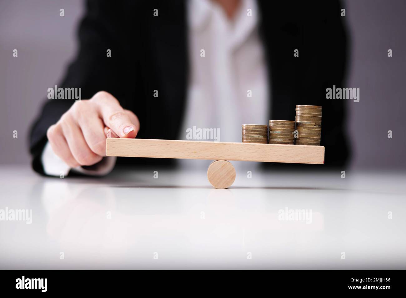 Money Leverage And Inflation Balance. Financial Concept Stock Photo - Alamy