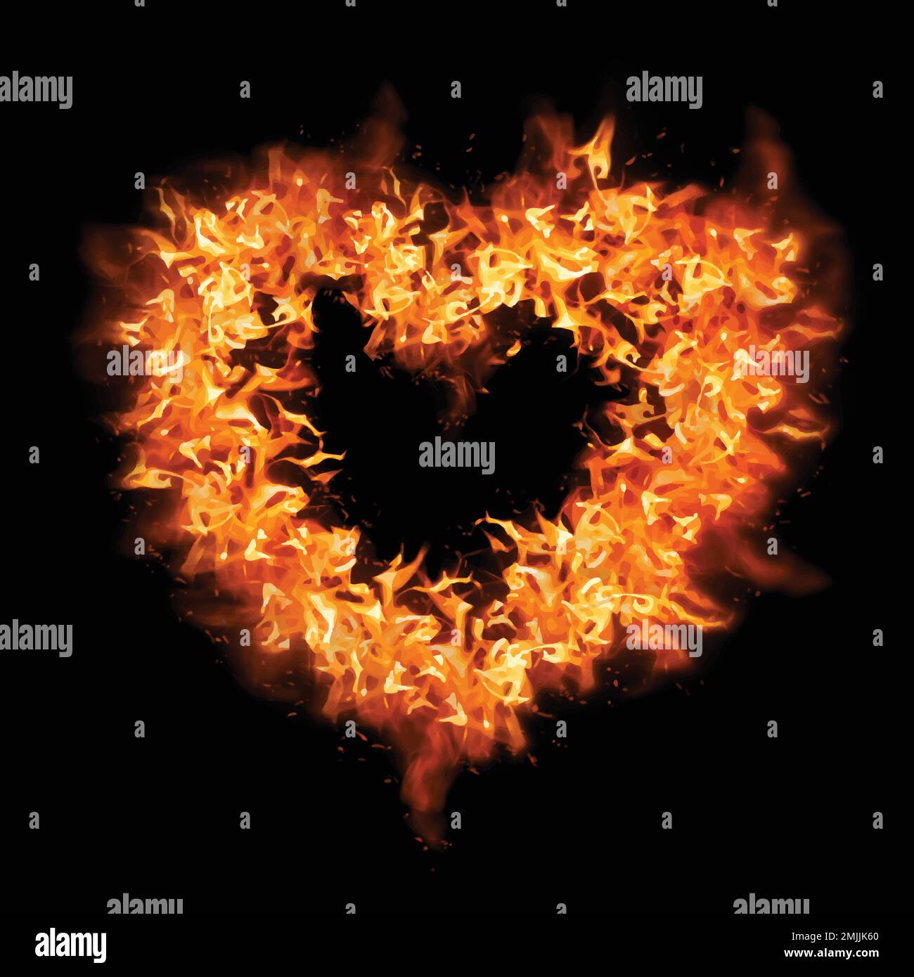 Heart flame Stock Vector Images - Alamy