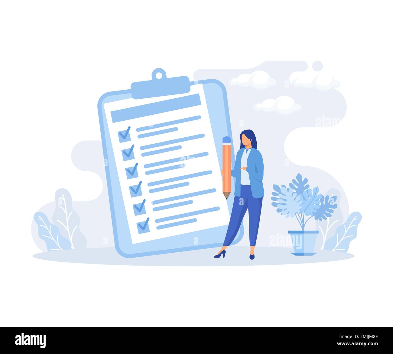 Various Online Survey and Rating Icons. Characters Filling Survey Form ...