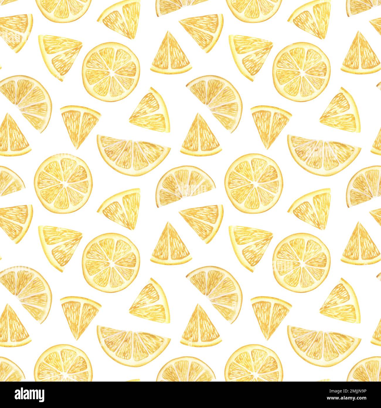 Pattern with lemon. Watercolor lemon. Suitable for curtains, wallpaper ...