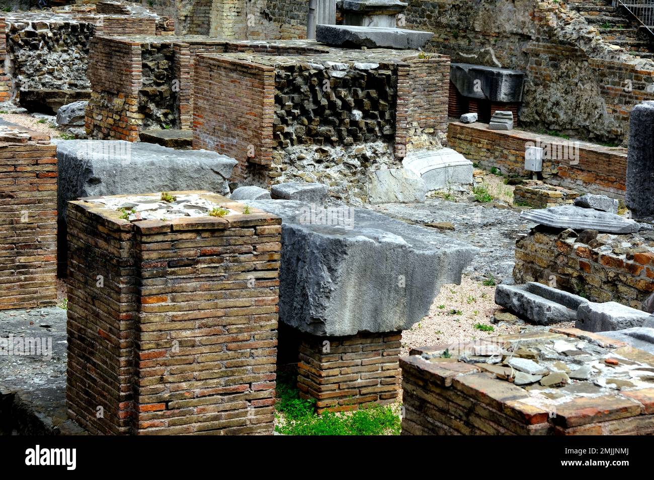 Remnants of an ancient Roman theatre in Trieste Italy Stock Photo - Alamy