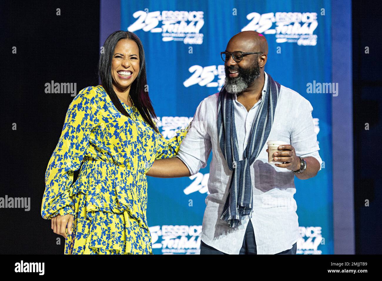 Michelle Ebanks, left, and Richelieu Dennis attend the 2019 Essence ...