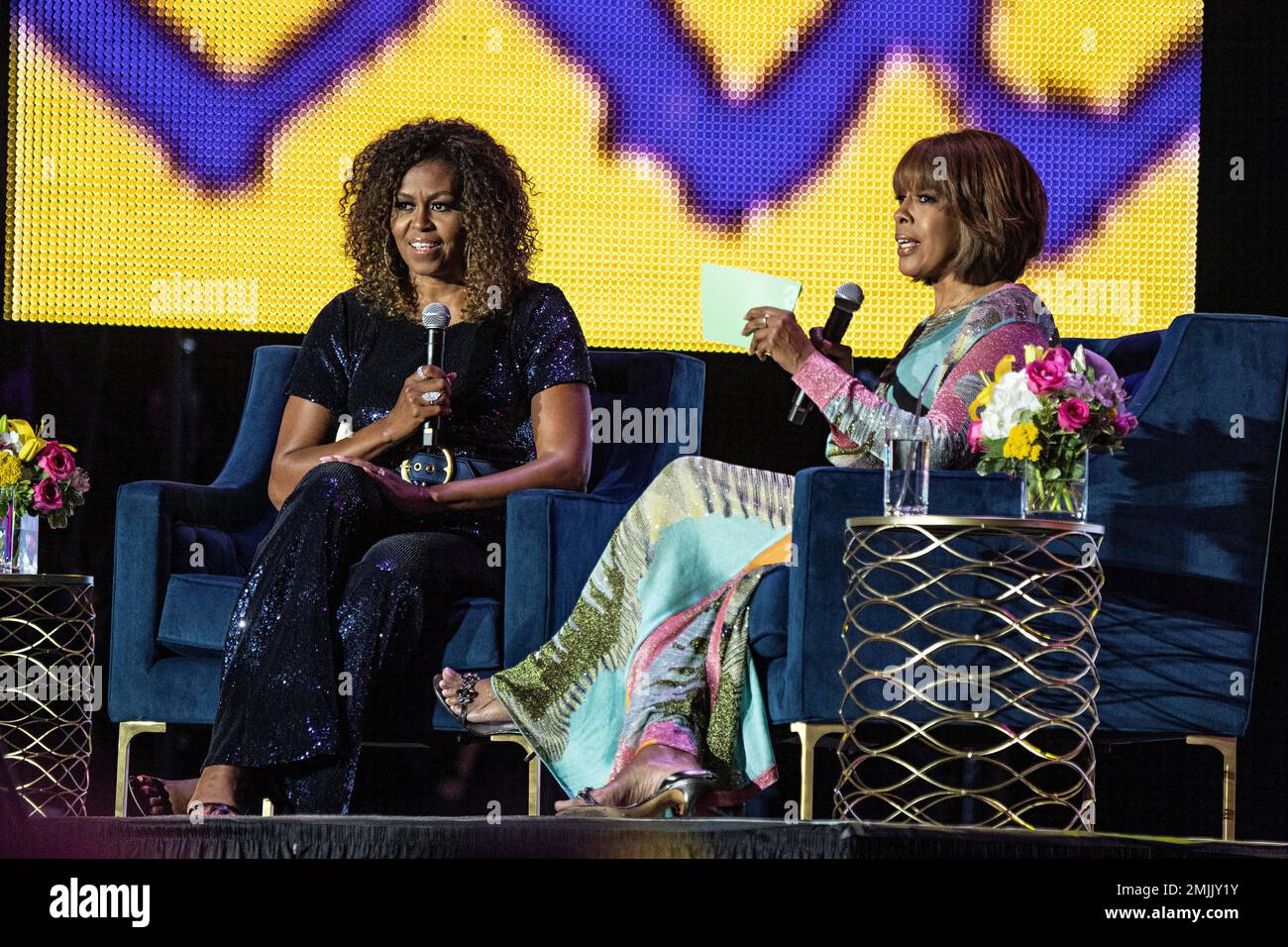Michelle Obama and Gayle King seen at the 2019 Essence Festival at the ...
