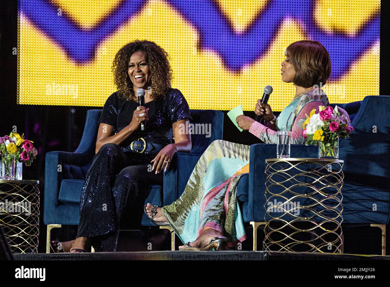 Michelle Obama and Gayle King seen at the 2019 Essence Festival at the ...